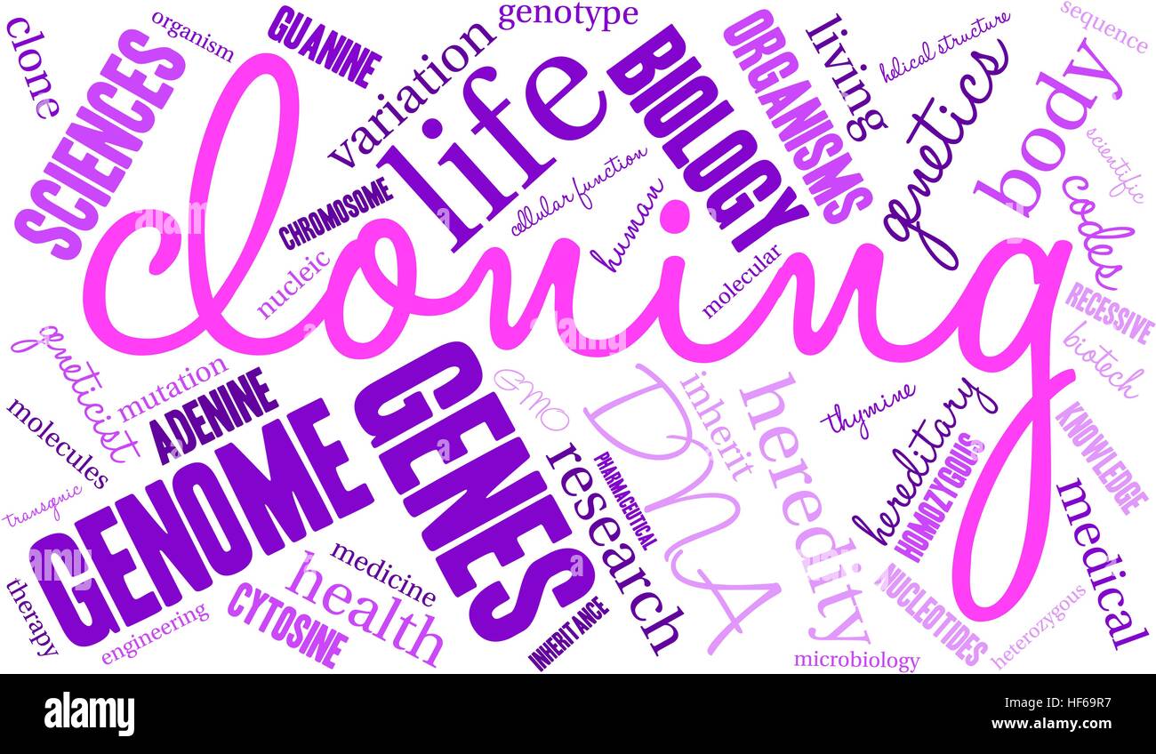 Cloning word cloud on a white background Stock Vector Image & Art - Alamy