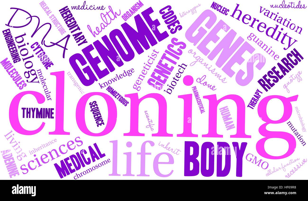Cloning word cloud on a white background Stock Vector Image & Art - Alamy