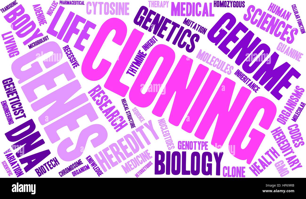 Cloning word cloud on a white background Stock Vector Image & Art - Alamy