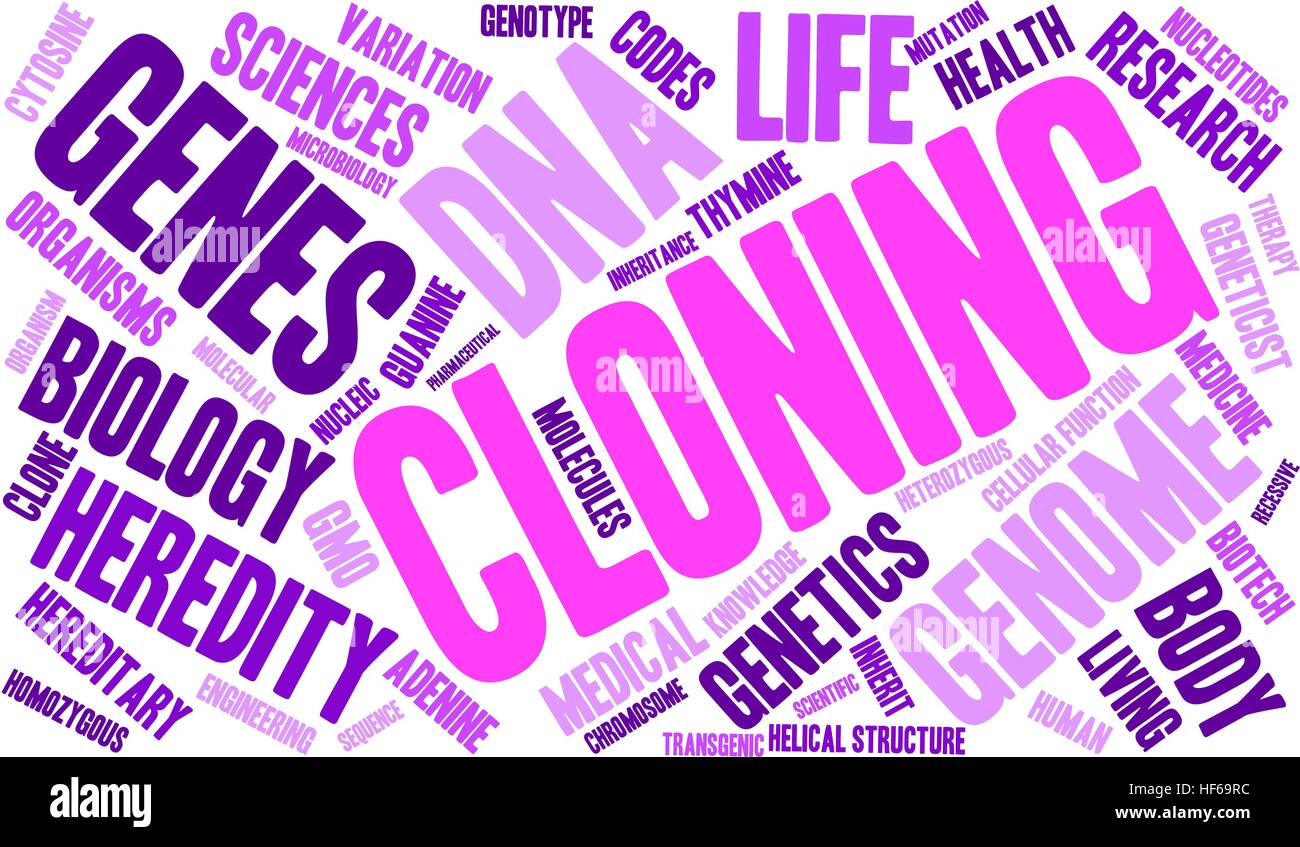 Cloning word cloud on a white background Stock Vector Image & Art - Alamy