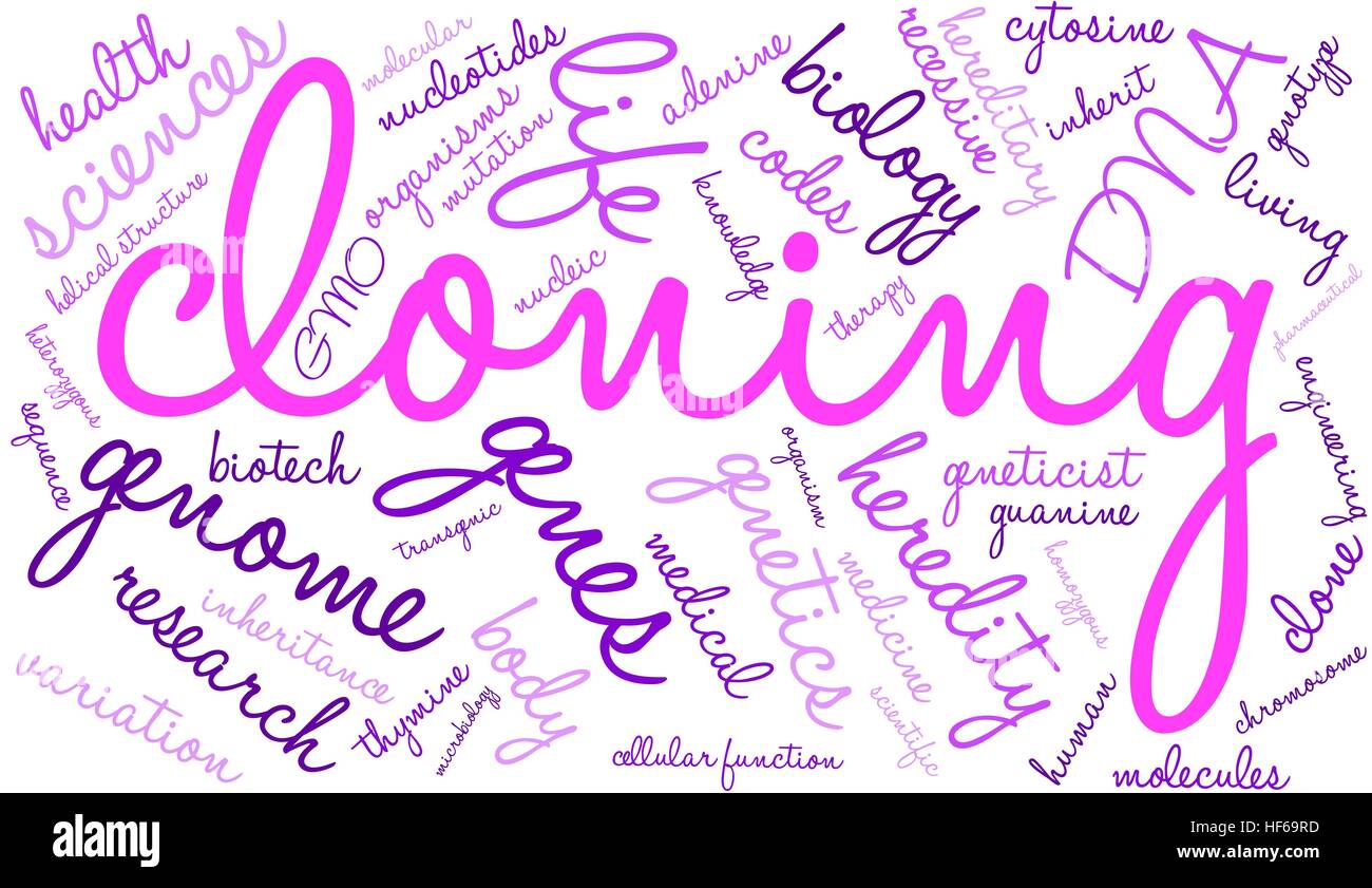 Cloning word cloud on a white background Stock Vector Image & Art - Alamy