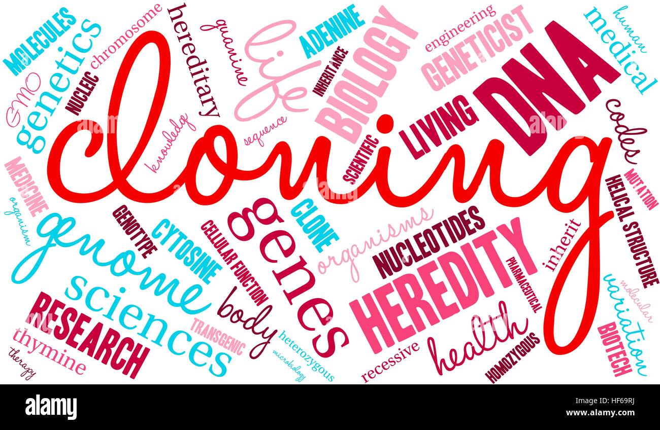 Cloning word cloud on a white background Stock Vector Image & Art - Alamy
