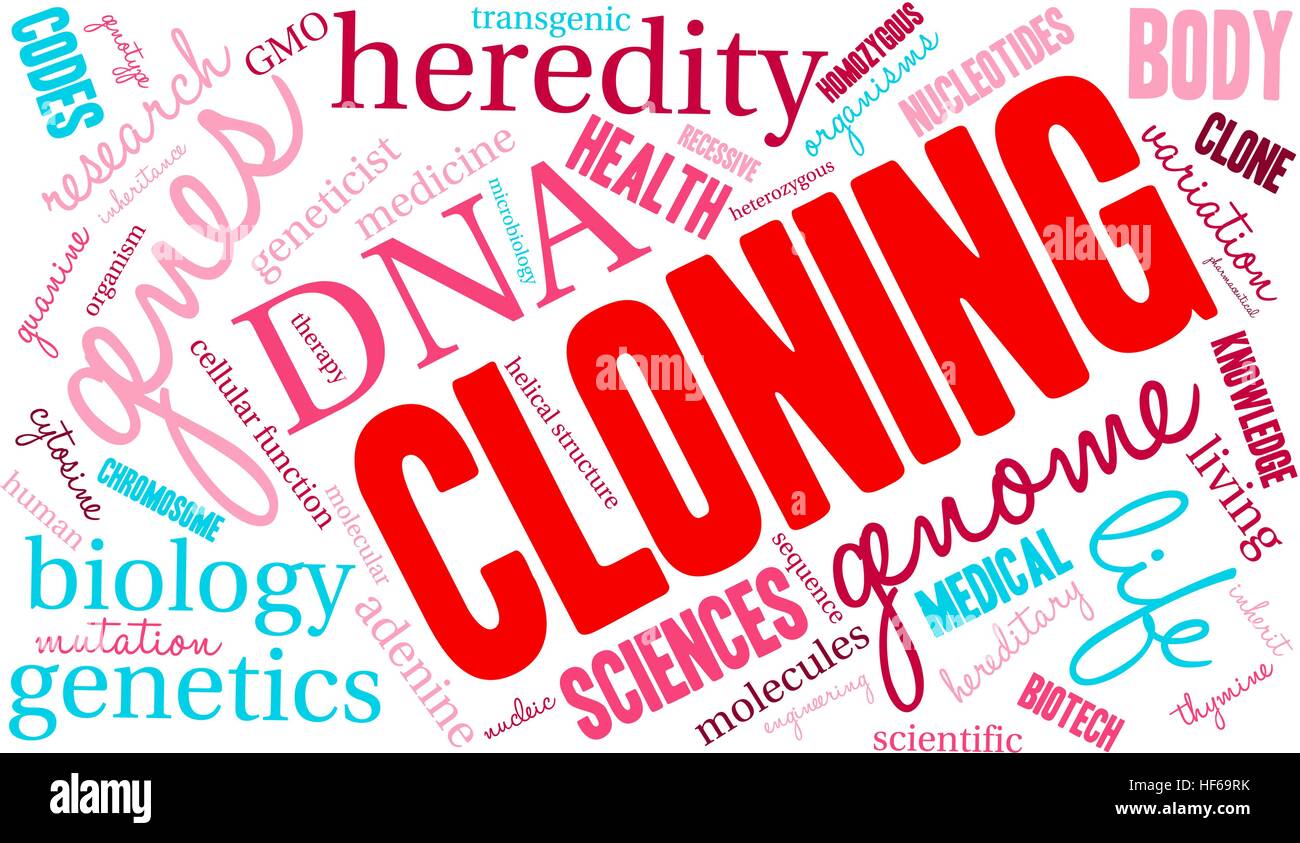 Cloning word cloud on a white background Stock Vector Image & Art - Alamy