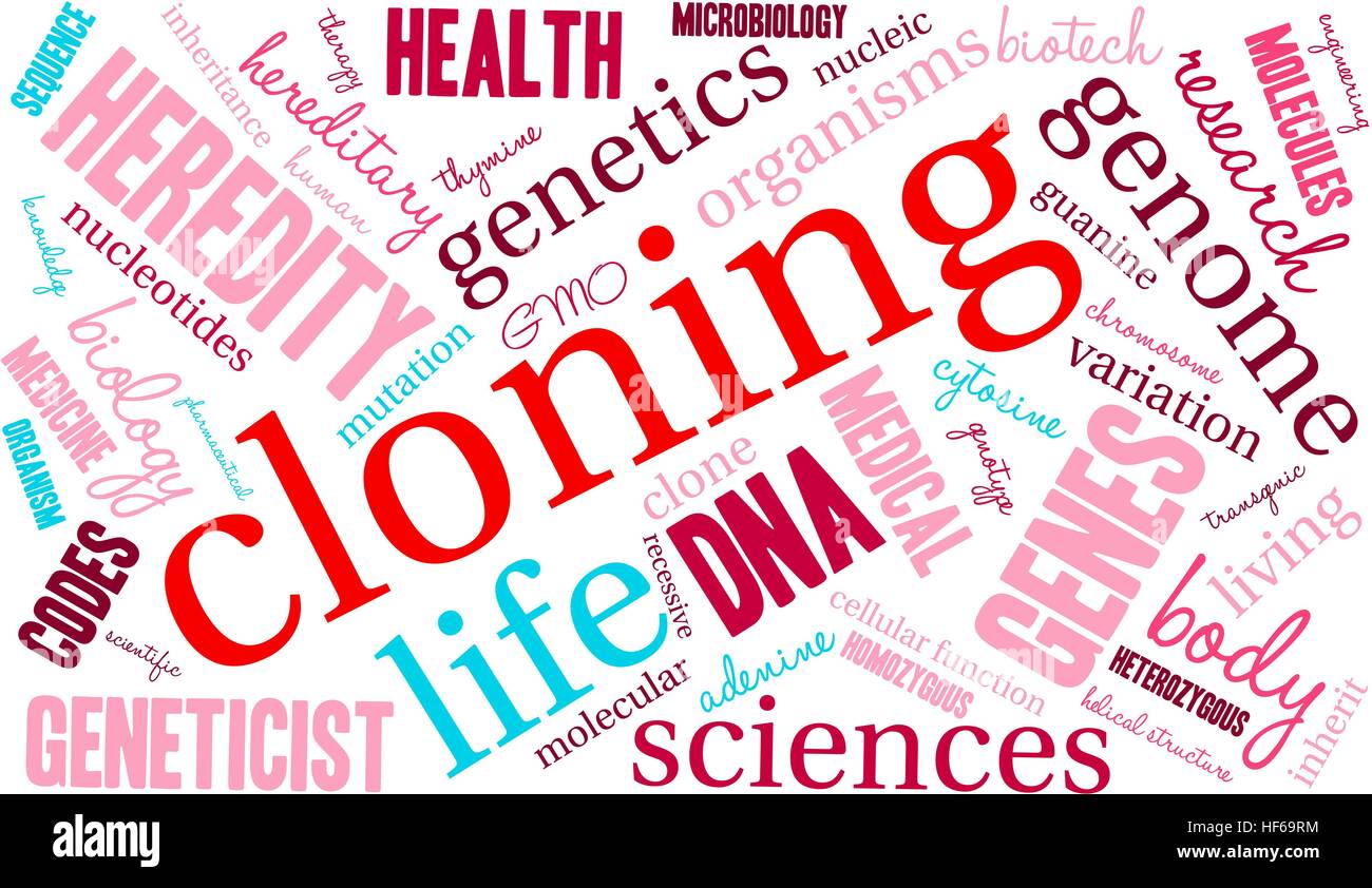 Cloning word cloud on a white background Stock Vector Image & Art - Alamy