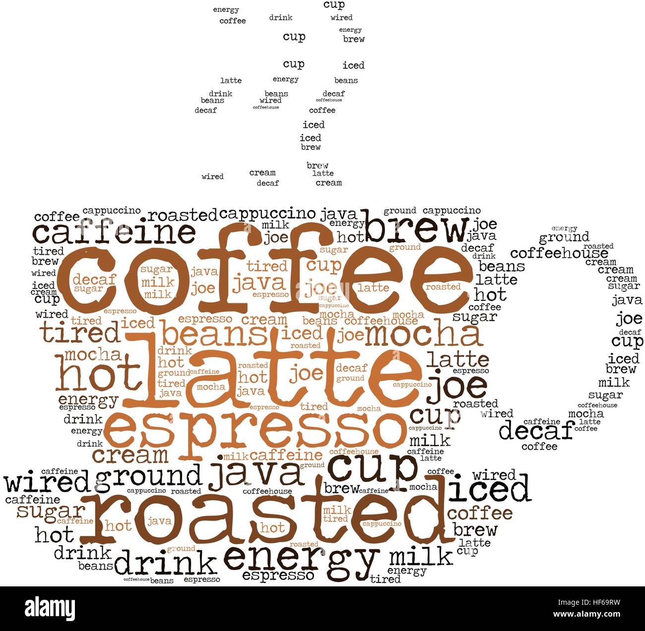 Coffee word cloud on a white background Stock Vector Image & Art - Alamy