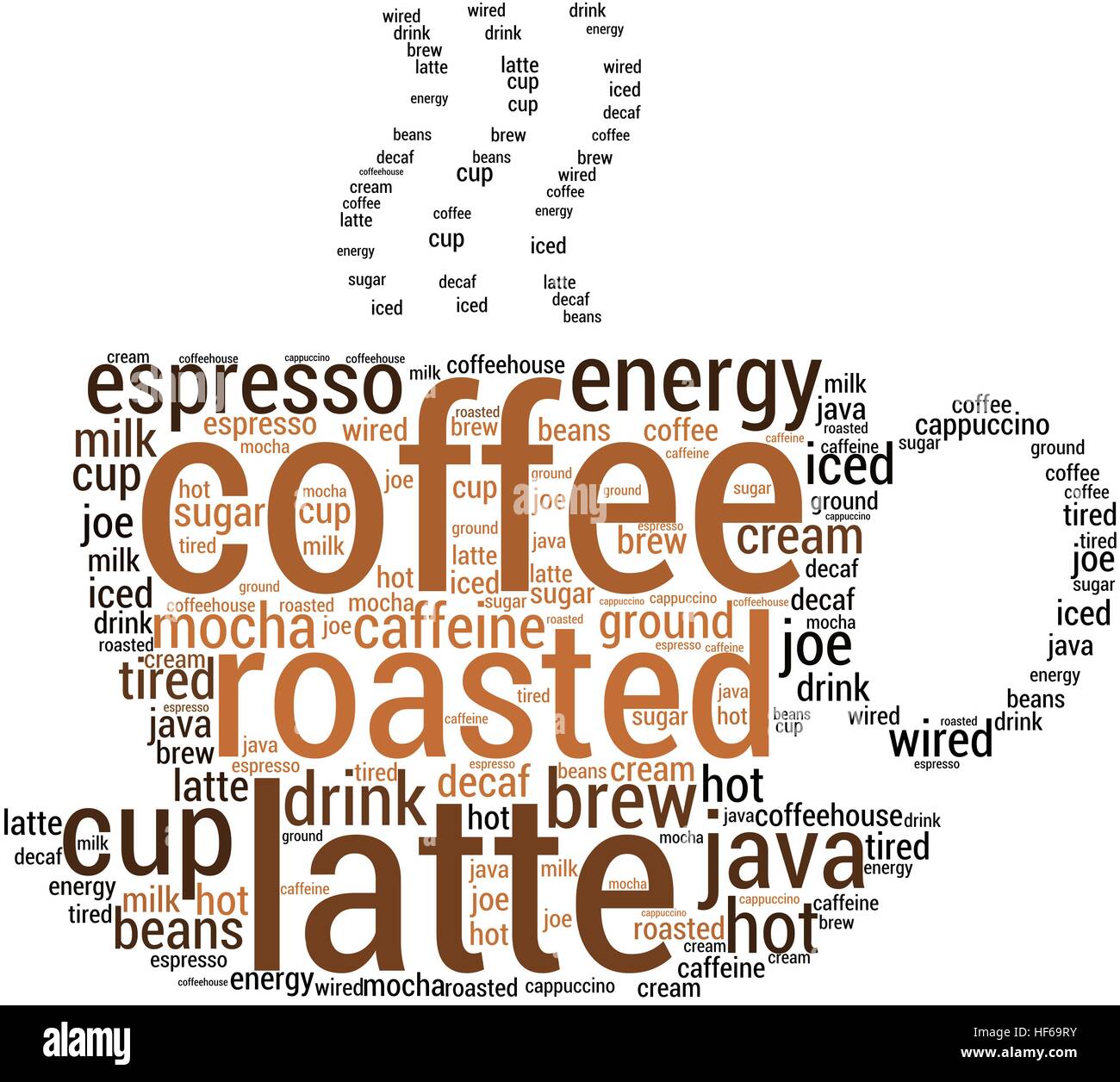 Coffee word cloud on a white background Stock Vector Image & Art - Alamy
