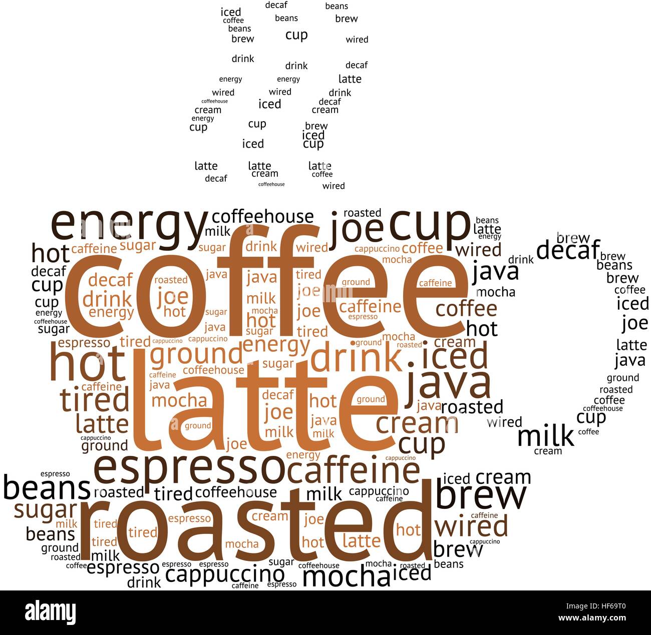 Coffee word cloud Stock Vector Images - Alamy