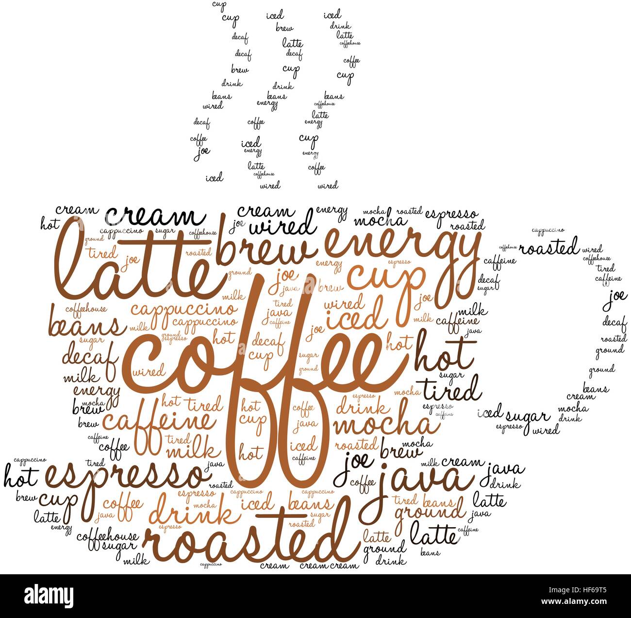 Coffee word cloud on a white background Stock Vector Image & Art - Alamy