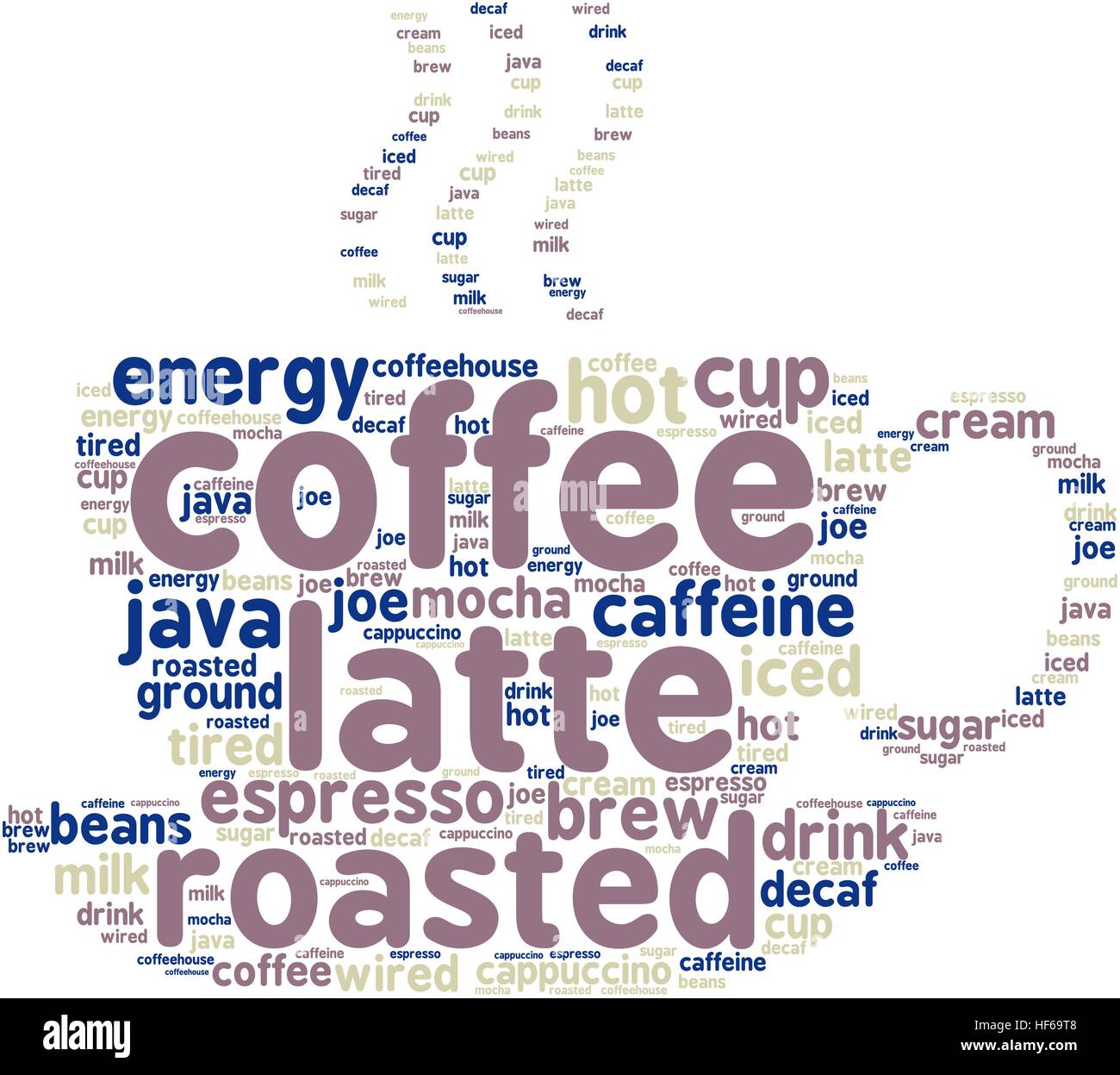 Coffee word cloud on a white background Stock Vector Image & Art - Alamy