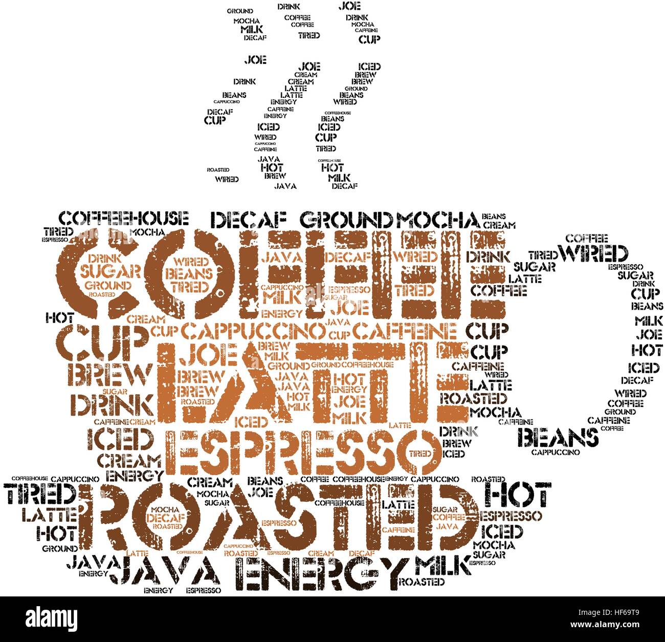 Coffee word cloud on a white background Stock Vector Image & Art - Alamy