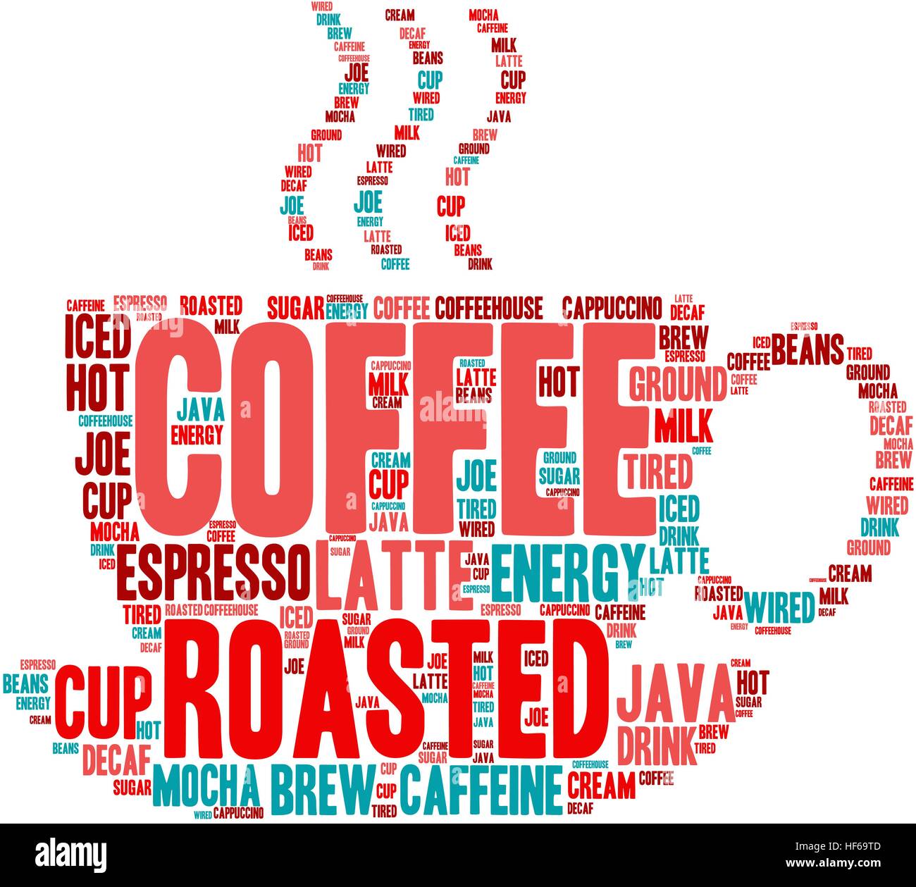 Coffee word cloud on a white background Stock Vector Image & Art - Alamy