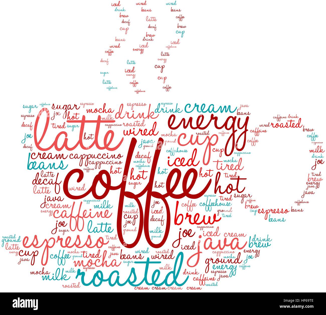Coffee word cloud on a white background Stock Vector Image & Art - Alamy