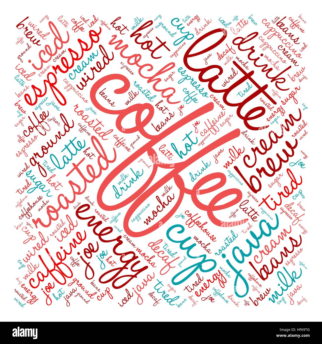 Coffee word cloud on a white background Stock Vector Image & Art - Alamy