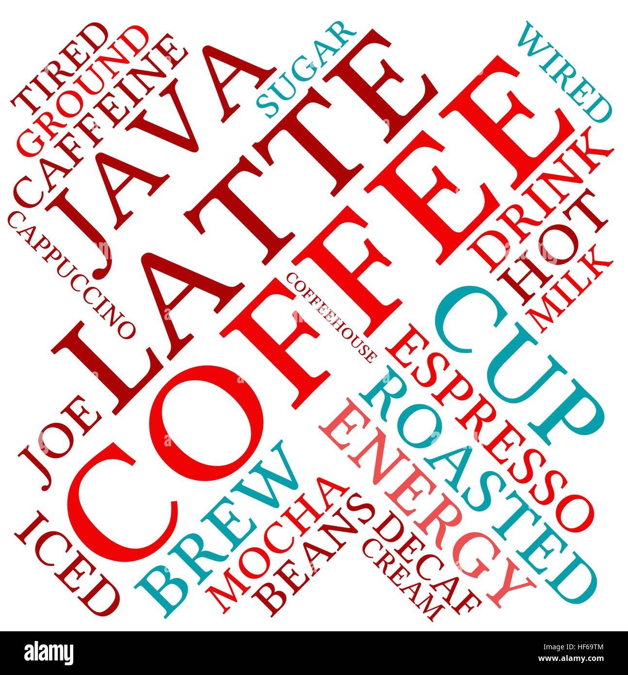 Coffee word cloud on a white background Stock Vector Image & Art - Alamy