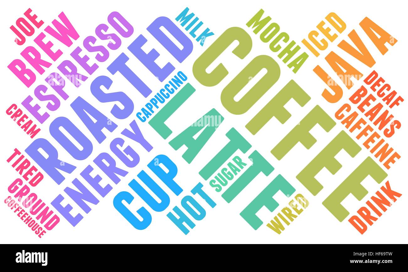 Coffee word cloud on a white background Stock Vector Image & Art - Alamy