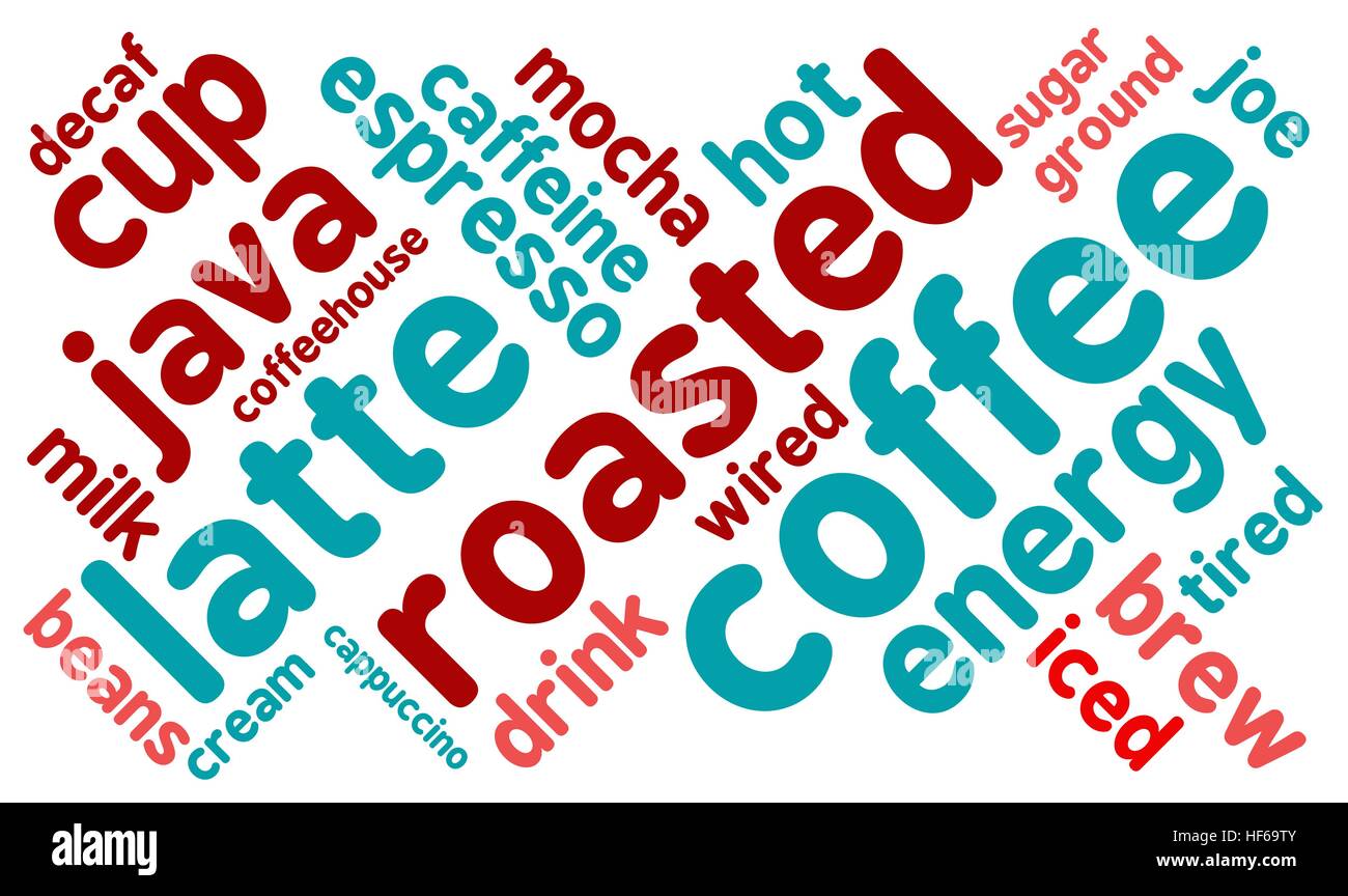 Coffee word cloud on a white background Stock Vector Image & Art - Alamy