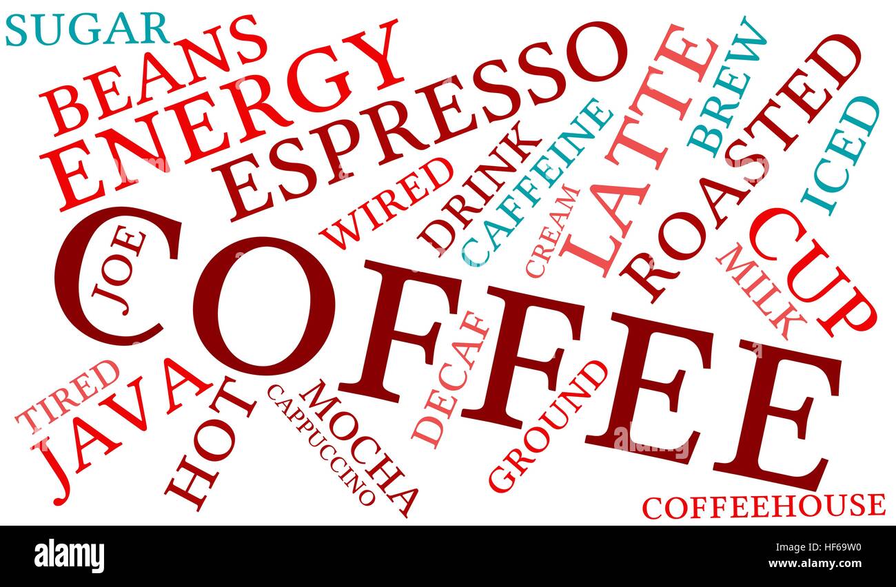 Coffee word cloud on a white background Stock Vector Image & Art - Alamy