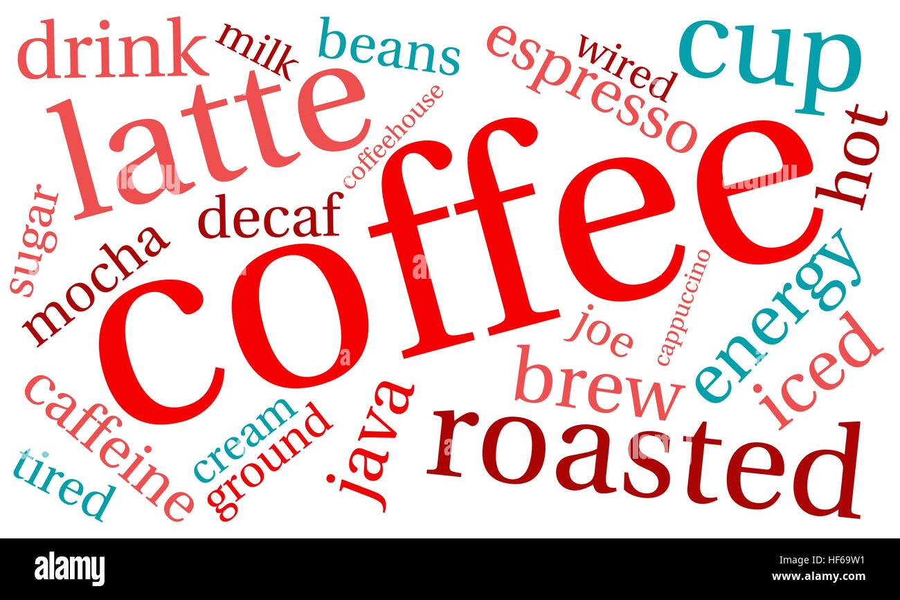 Coffee word cloud on a white background Stock Vector Image & Art - Alamy