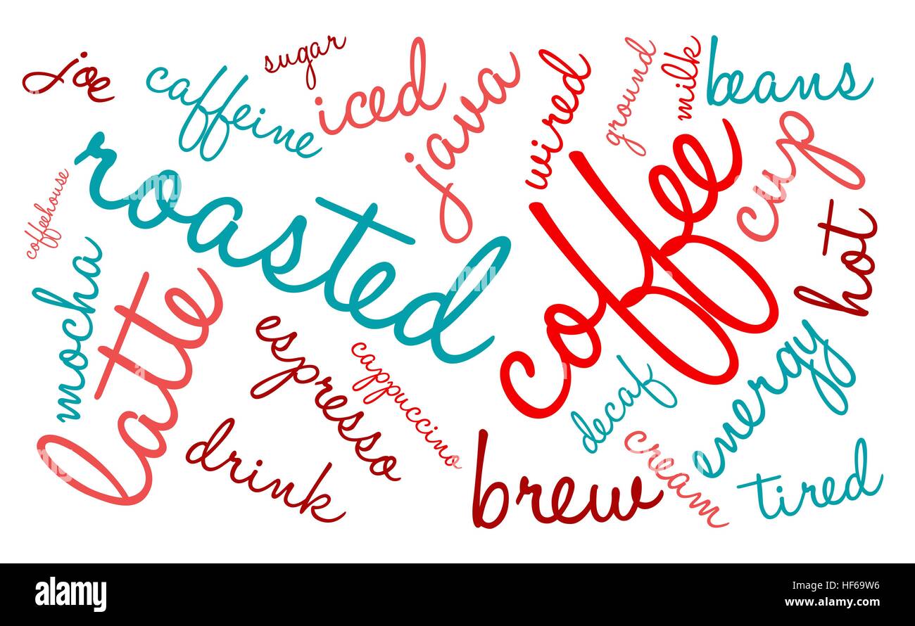 Coffee word cloud on a white background Stock Vector Image & Art - Alamy