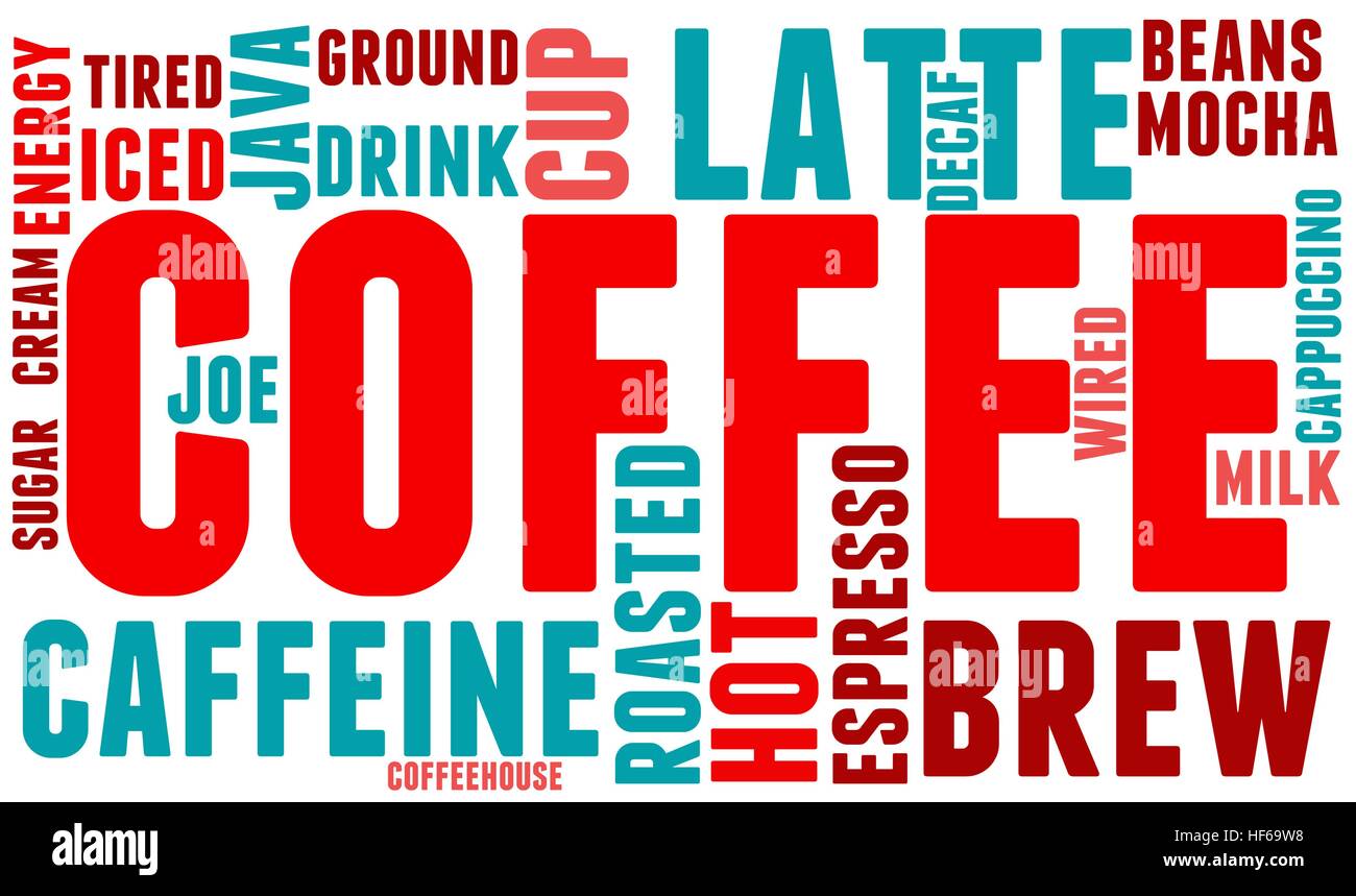 Coffee word cloud on a white background Stock Vector Image & Art - Alamy