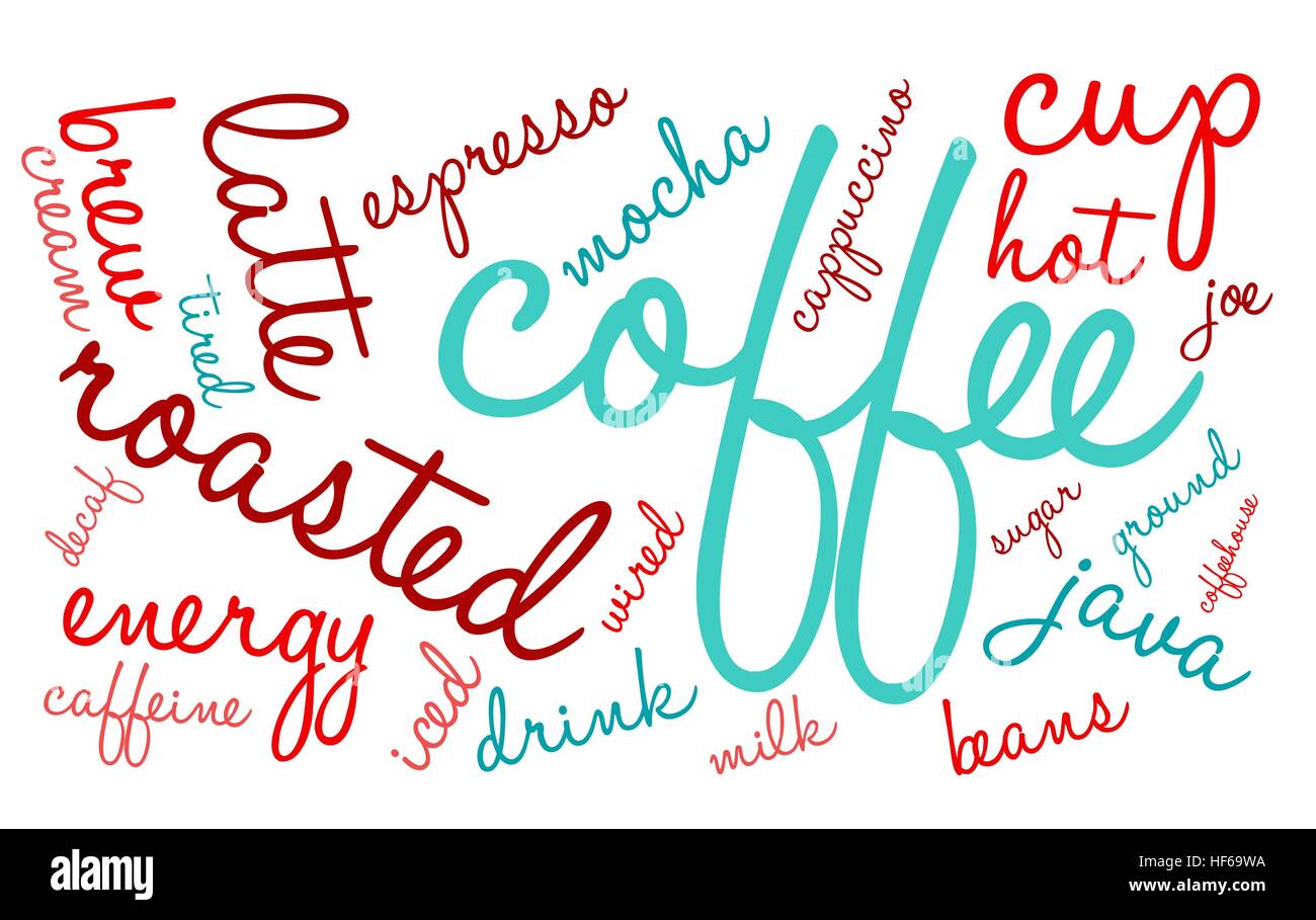 Coffee word cloud on a white background Stock Vector Image & Art - Alamy