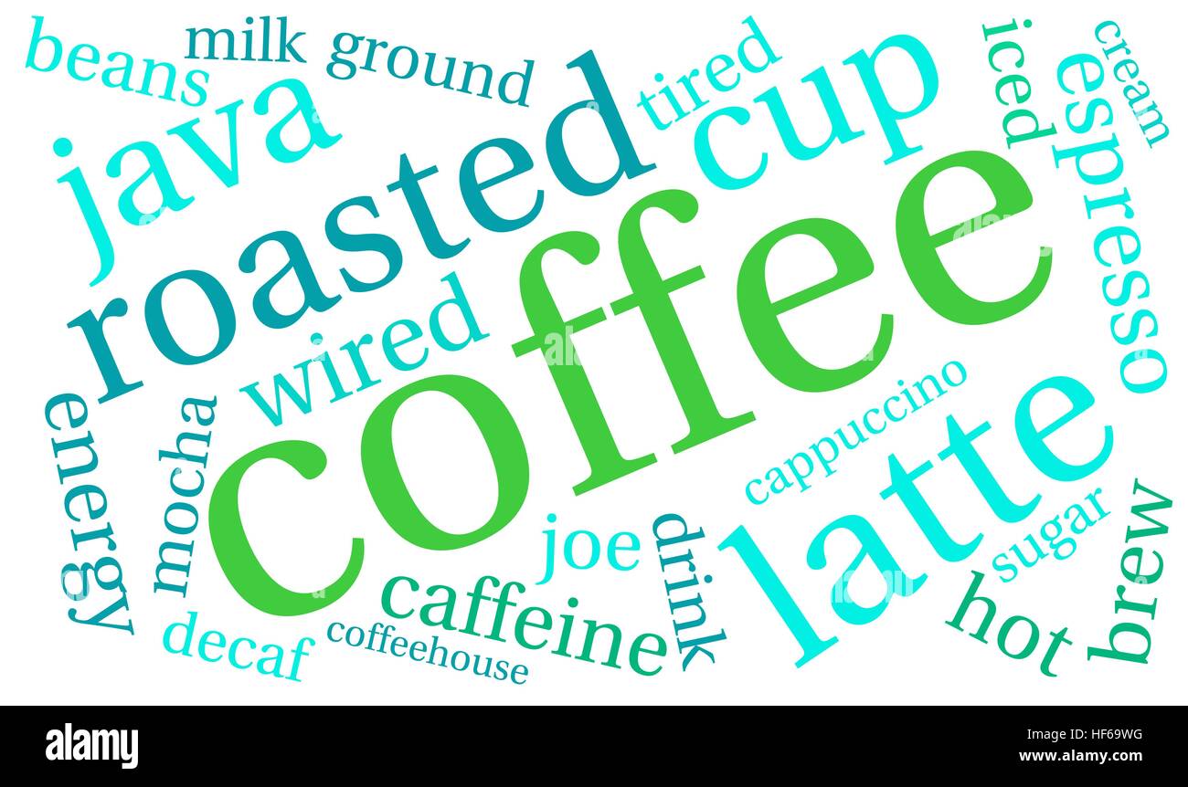Coffee word cloud on a white background Stock Vector Image & Art - Alamy