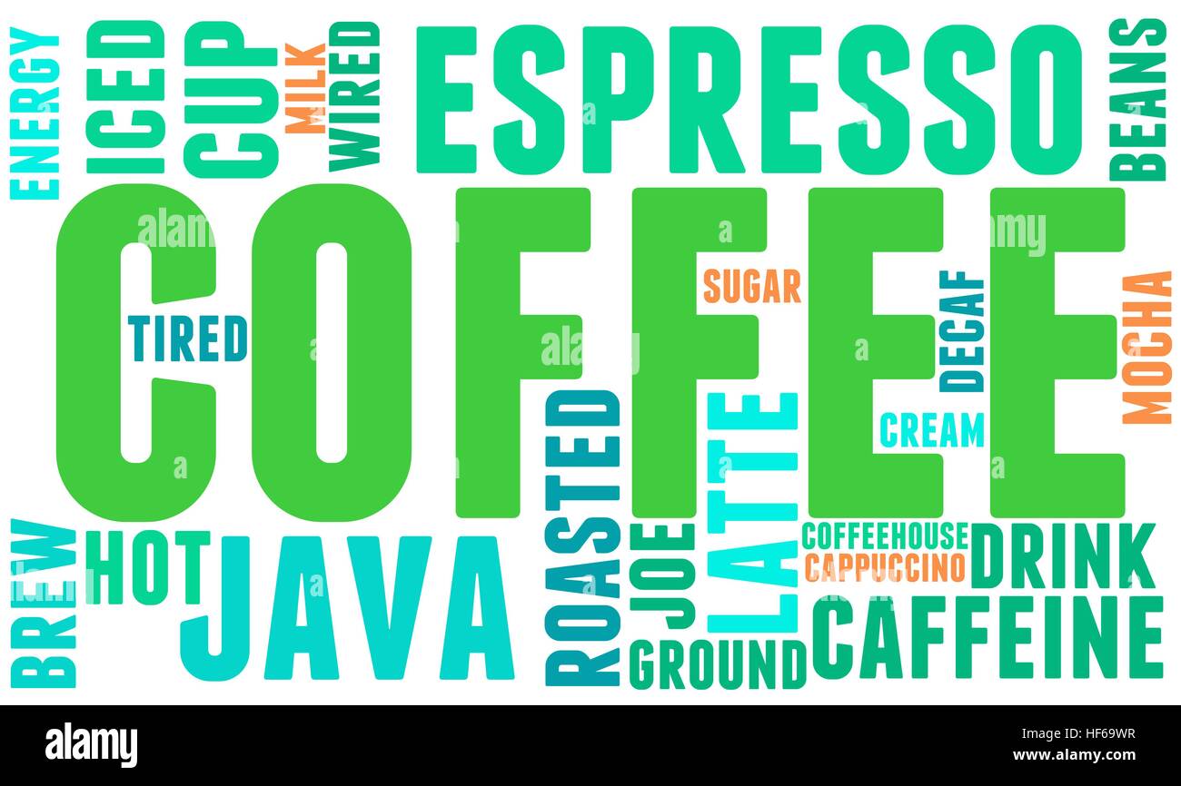 Coffee word cloud on a white background Stock Vector Image & Art - Alamy