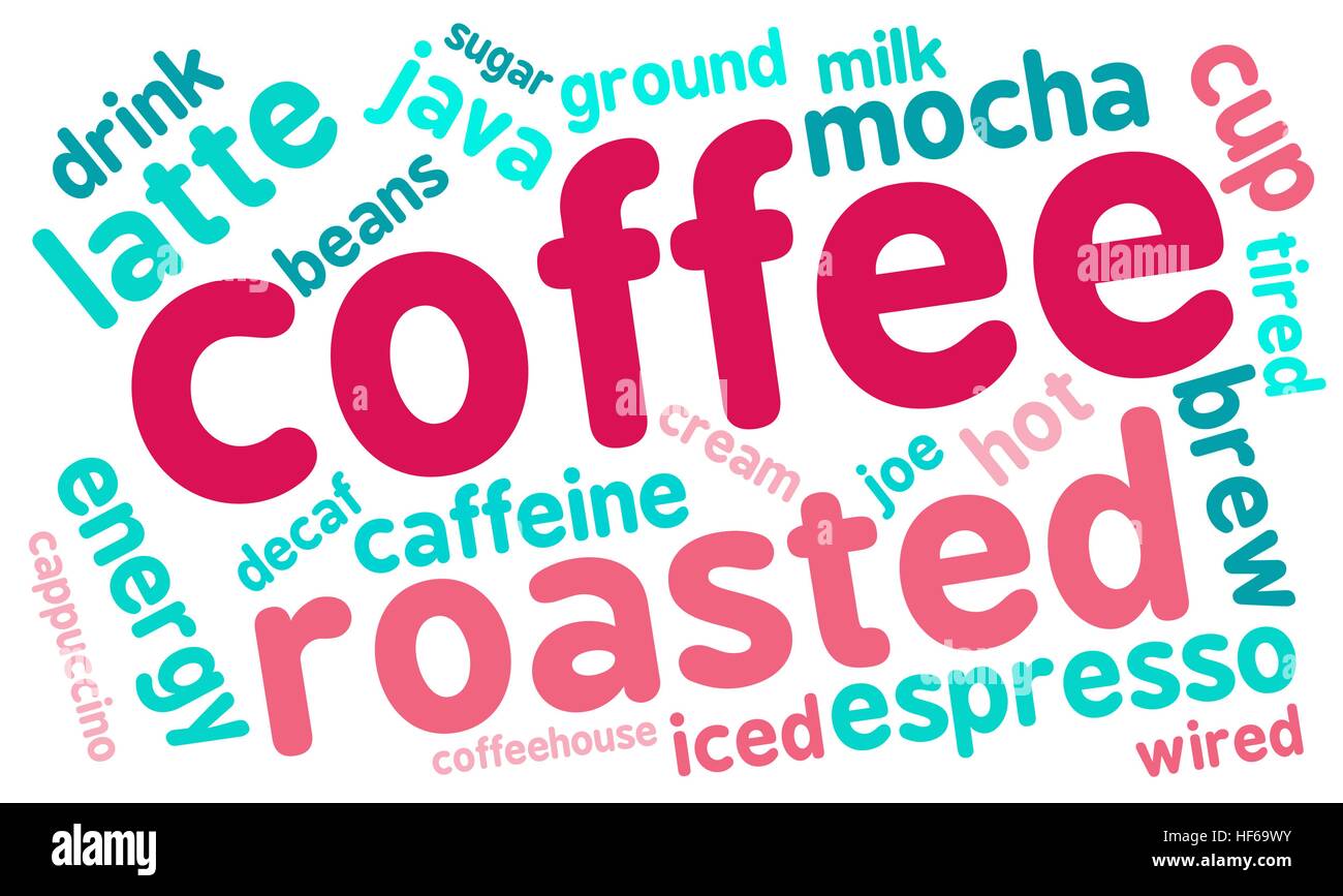 Coffee word cloud on a white background Stock Vector Image & Art - Alamy