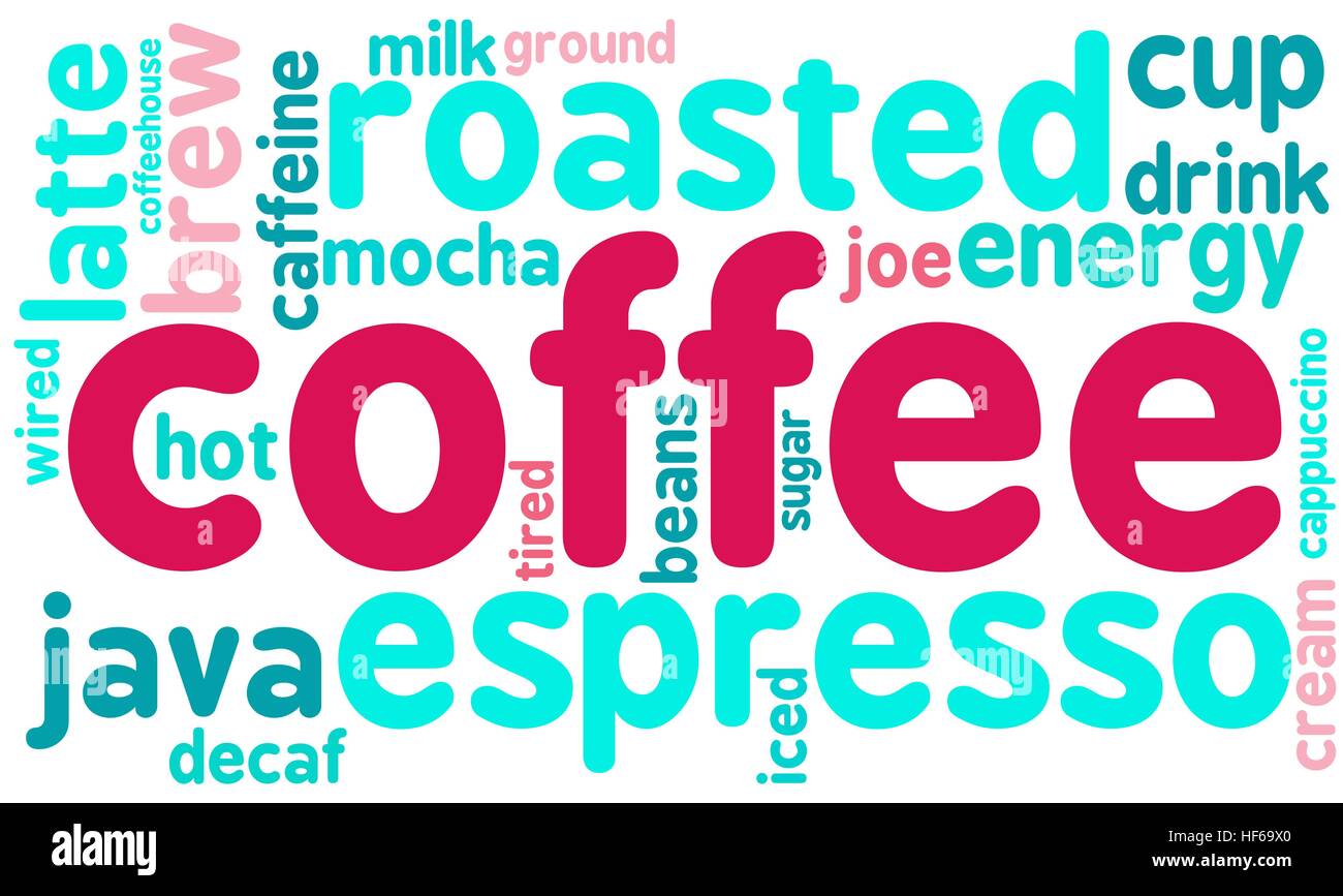 Coffee beans word Stock Vector Images - Alamy