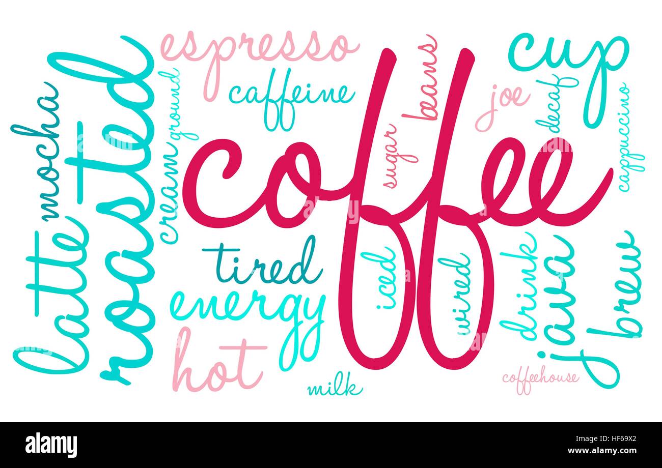 Coffee word cloud on a white background Stock Vector Image & Art - Alamy