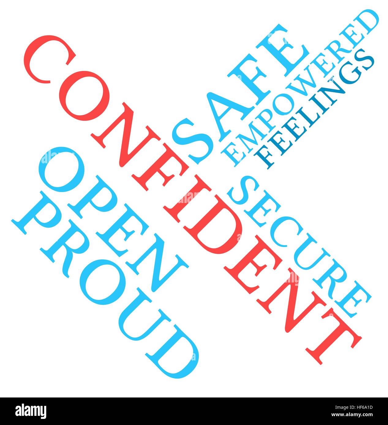Confident word cloud on a white background Stock Vector Image & Art - Alamy