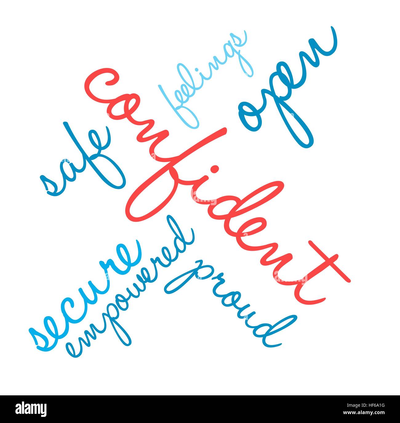 Confident word cloud on a white background Stock Vector Image & Art - Alamy