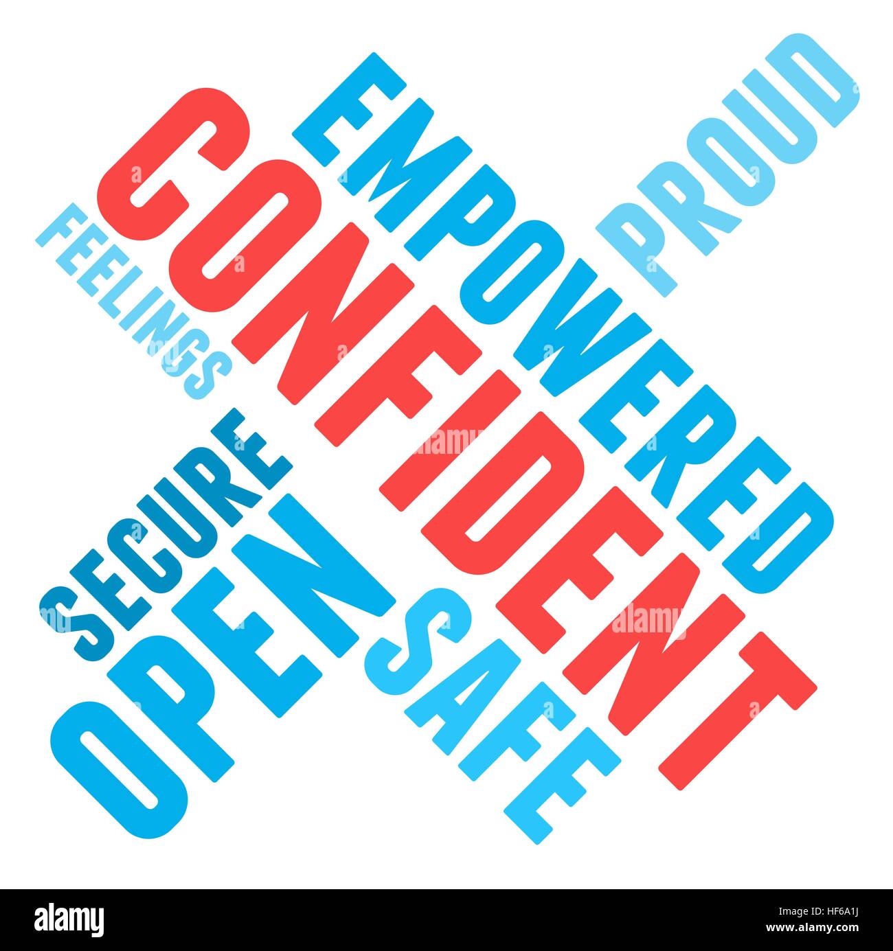 Confident word cloud on a white background Stock Vector Image & Art - Alamy