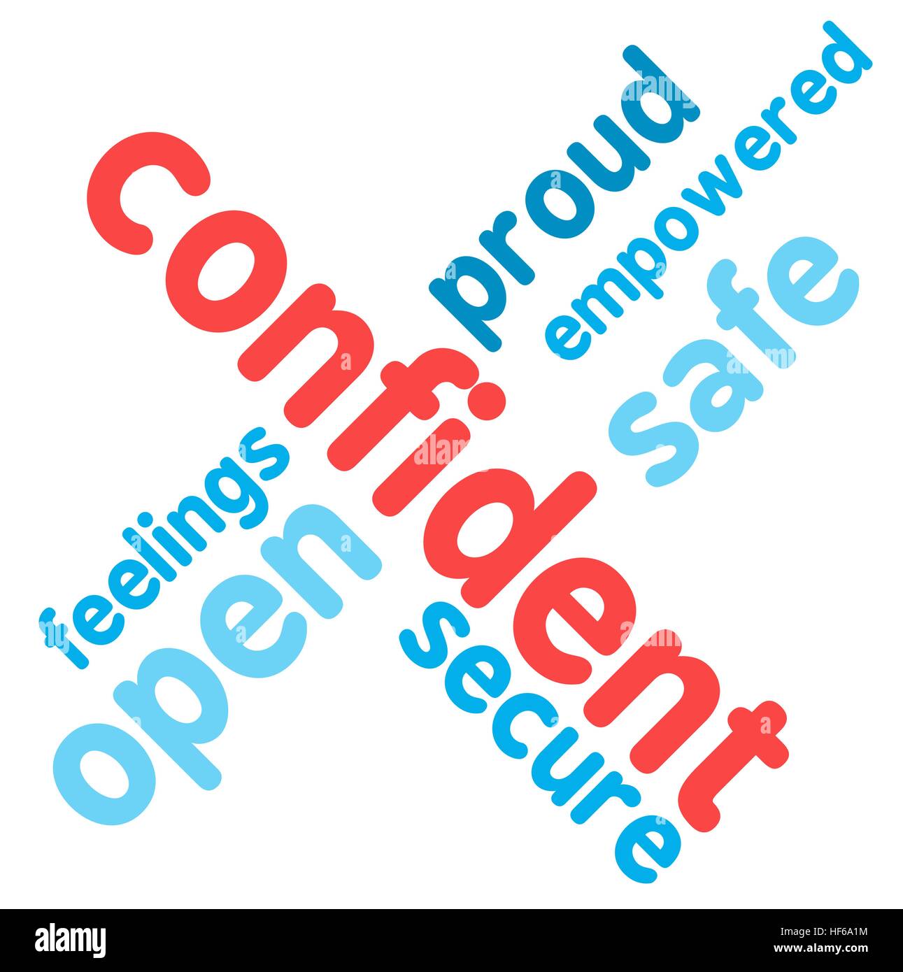 Confident word cloud on a white background Stock Vector Image & Art - Alamy