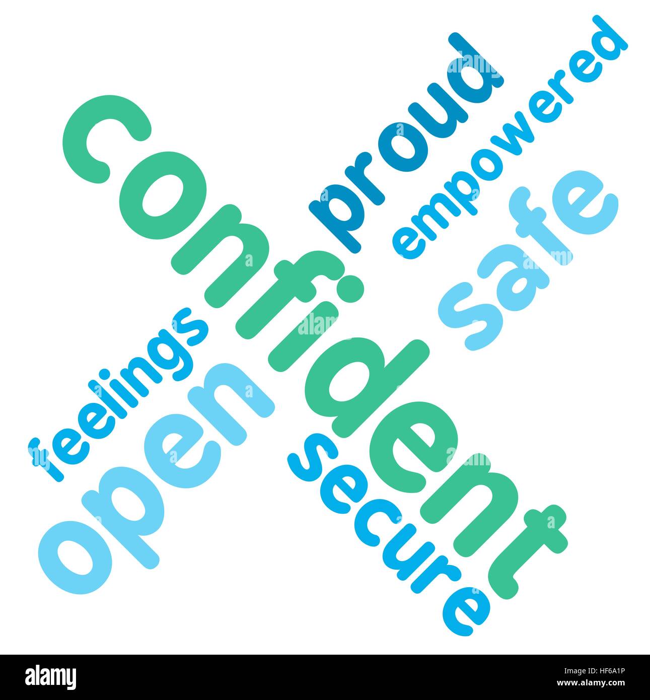 Confident word cloud on a white background Stock Vector Image & Art - Alamy
