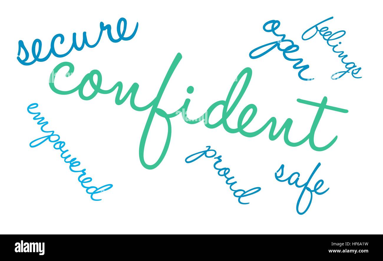 Confident word cloud on a white background Stock Vector Image & Art - Alamy