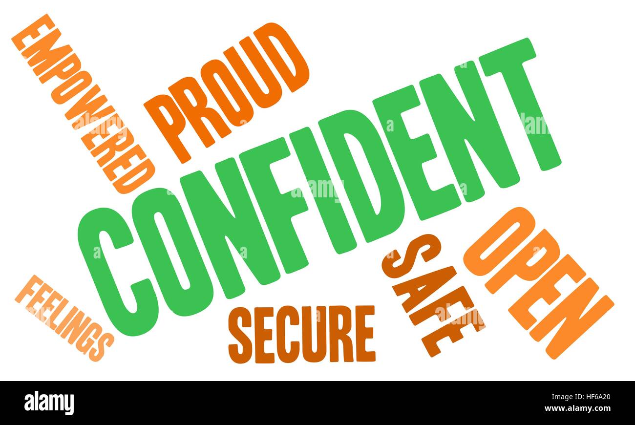 Confident word cloud on a white background Stock Vector Image & Art - Alamy