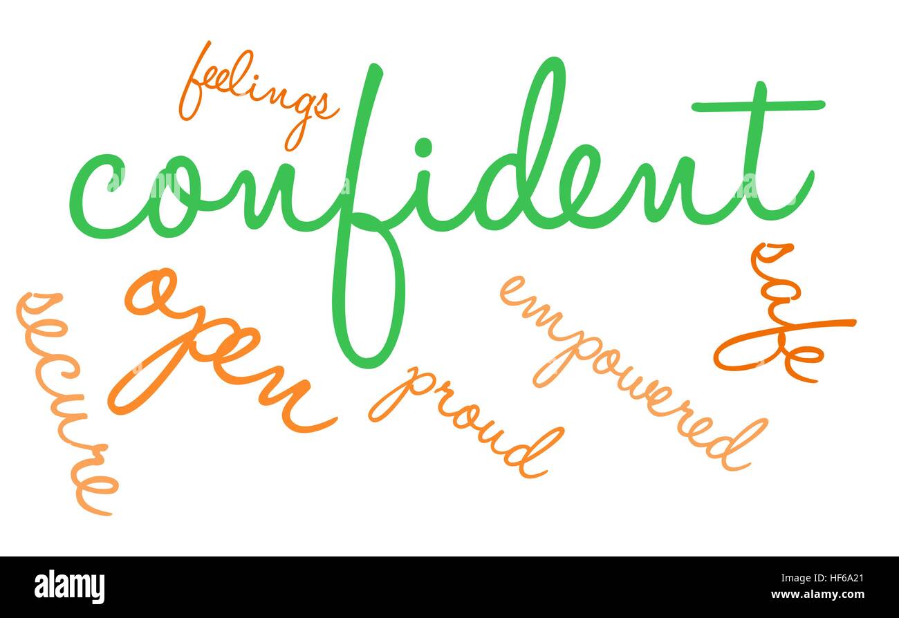 Confident word cloud on a white background Stock Vector Image & Art - Alamy