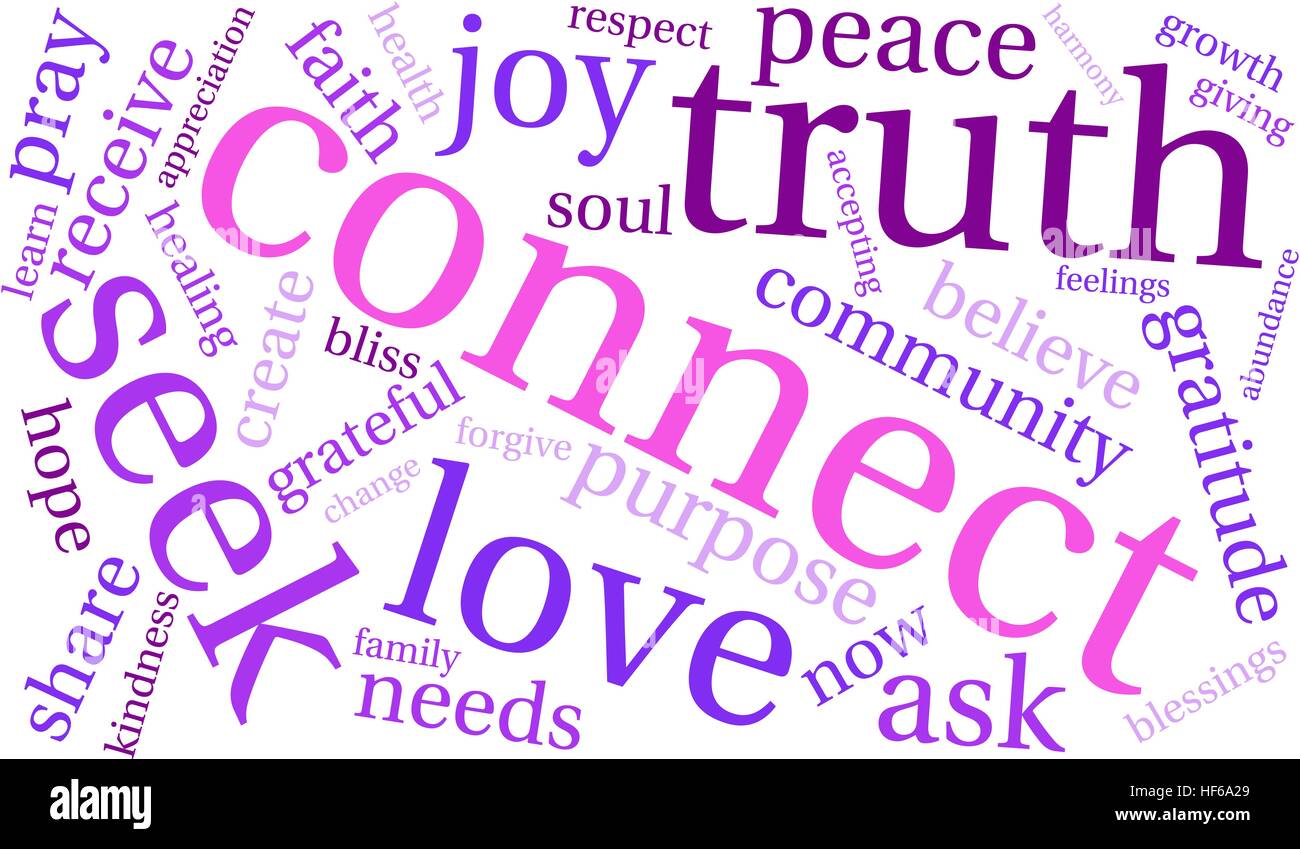 Connect word cloud on a white background Stock Vector Image & Art - Alamy