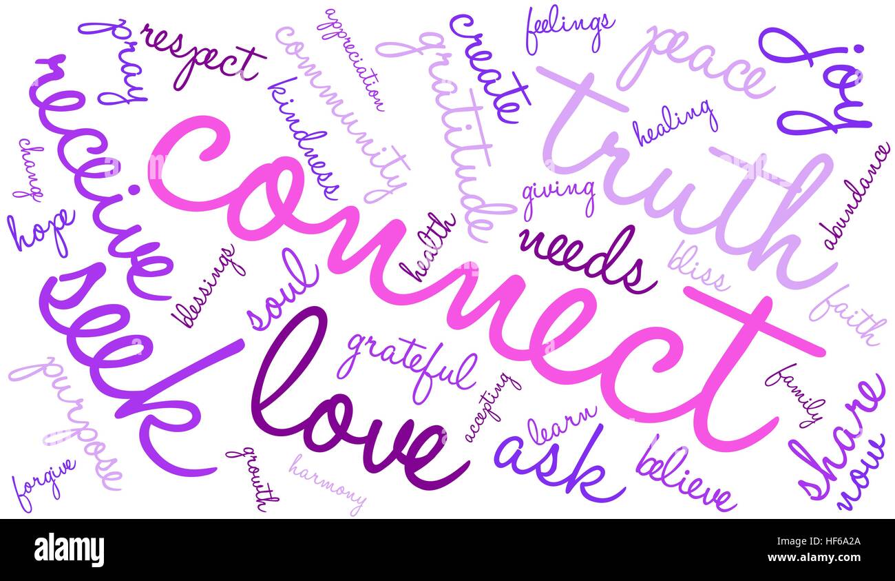 Connect word cloud on a white background Stock Vector Image & Art - Alamy