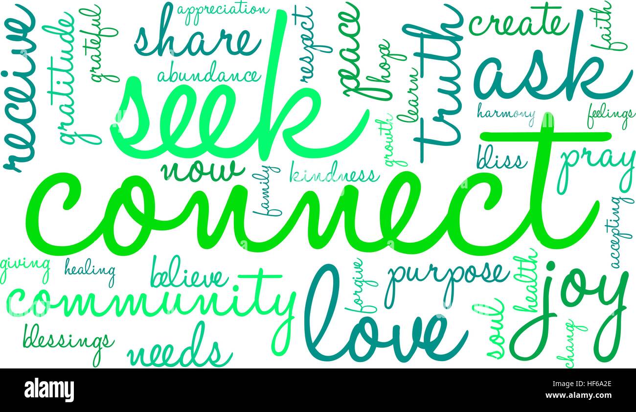 Connect word cloud on a white background Stock Vector Image & Art - Alamy