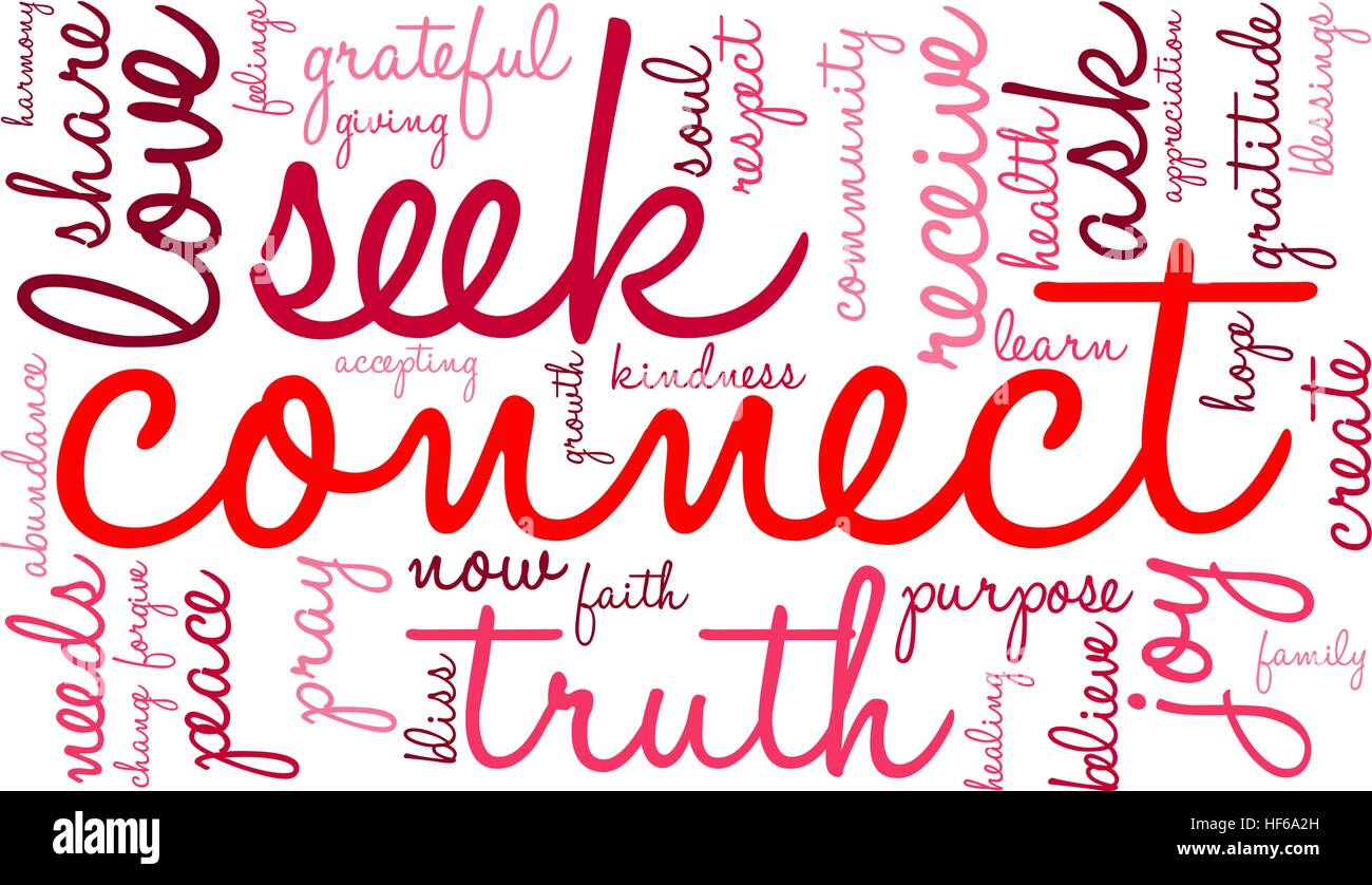 Connect word cloud on a white background Stock Vector Image & Art - Alamy