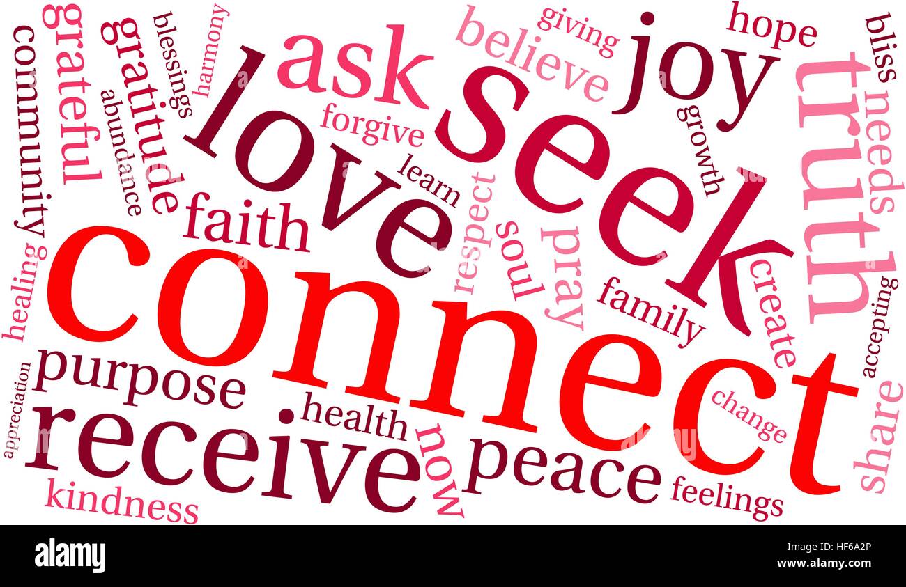 Connect word cloud on a white background Stock Vector Image & Art - Alamy