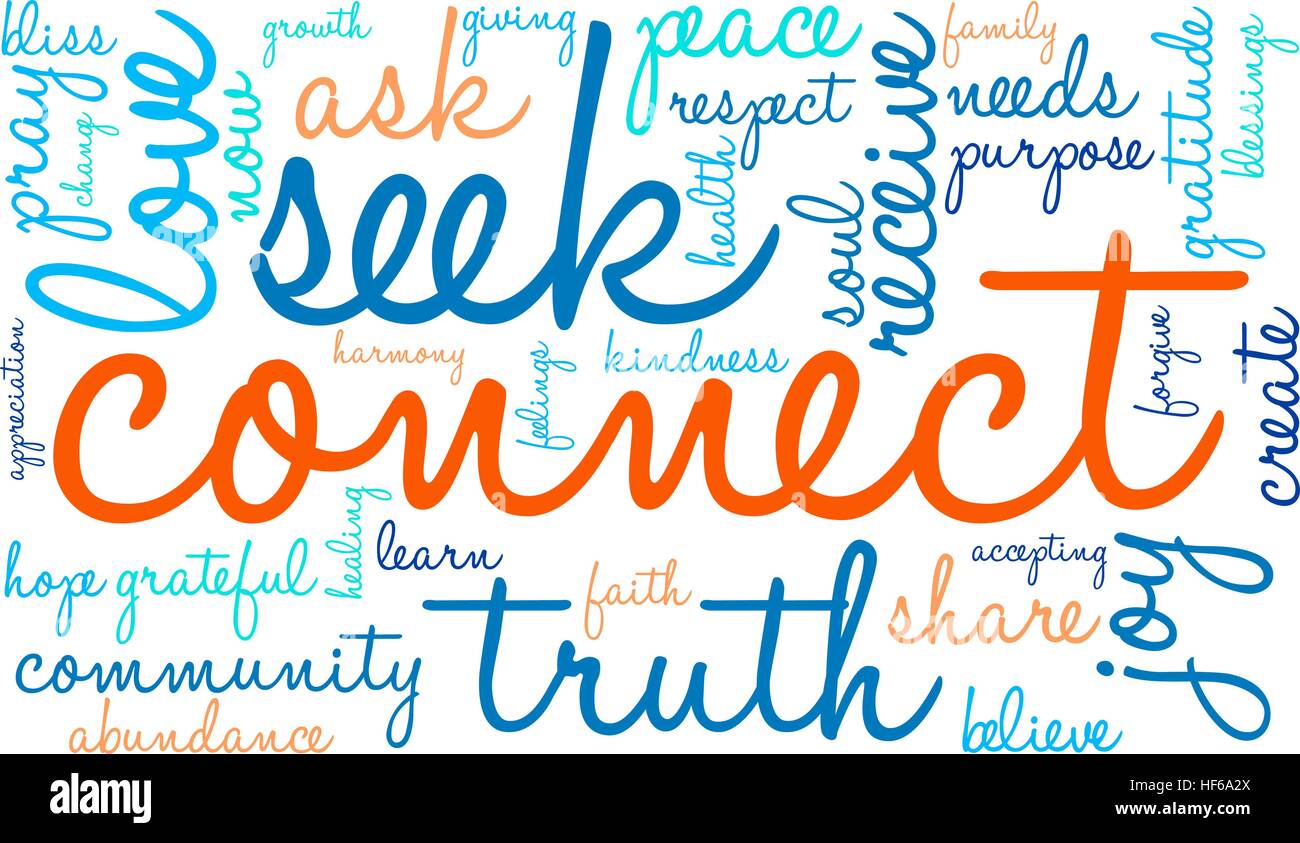 Connect word cloud on a white background Stock Vector Image & Art - Alamy