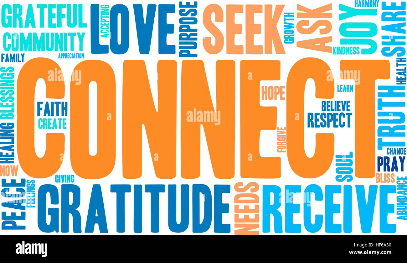 Connect word cloud on a white background Stock Vector Image & Art - Alamy