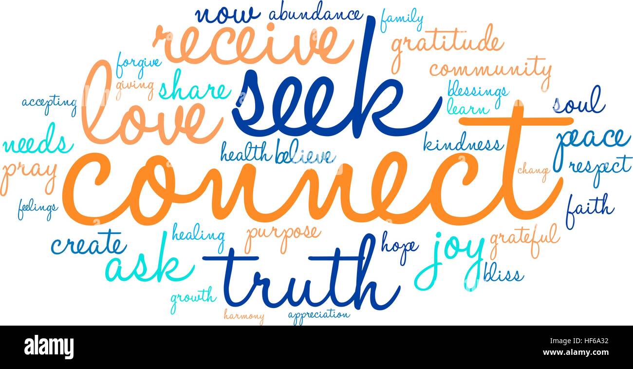 Connect word cloud on a white background Stock Vector Image & Art - Alamy