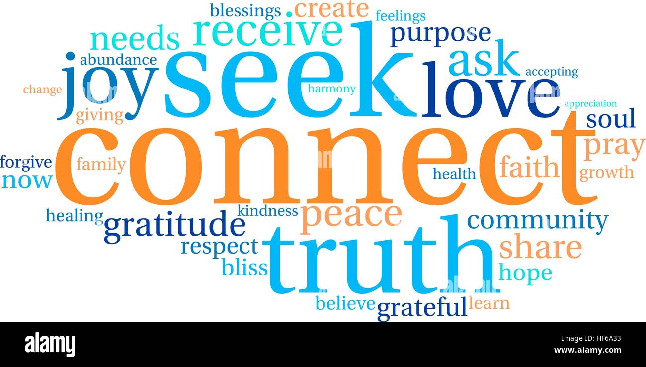 Connect word cloud on a white background Stock Vector Image & Art - Alamy