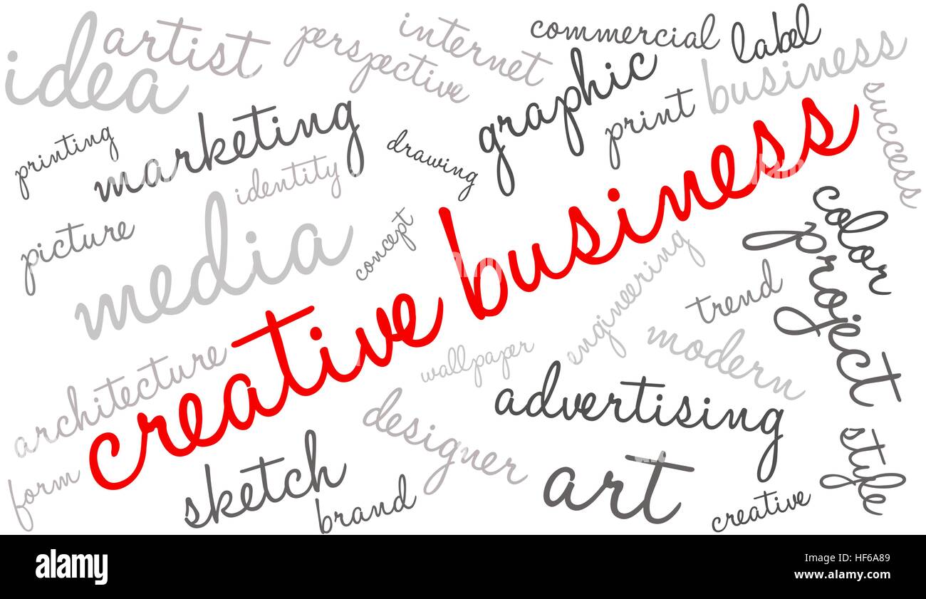 Creative Business word cloud on a white background Stock Vector Image ...