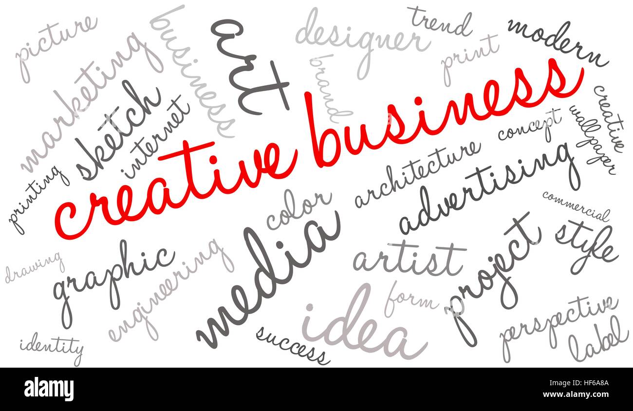 Creative Business word cloud on a white background Stock Vector Image ...