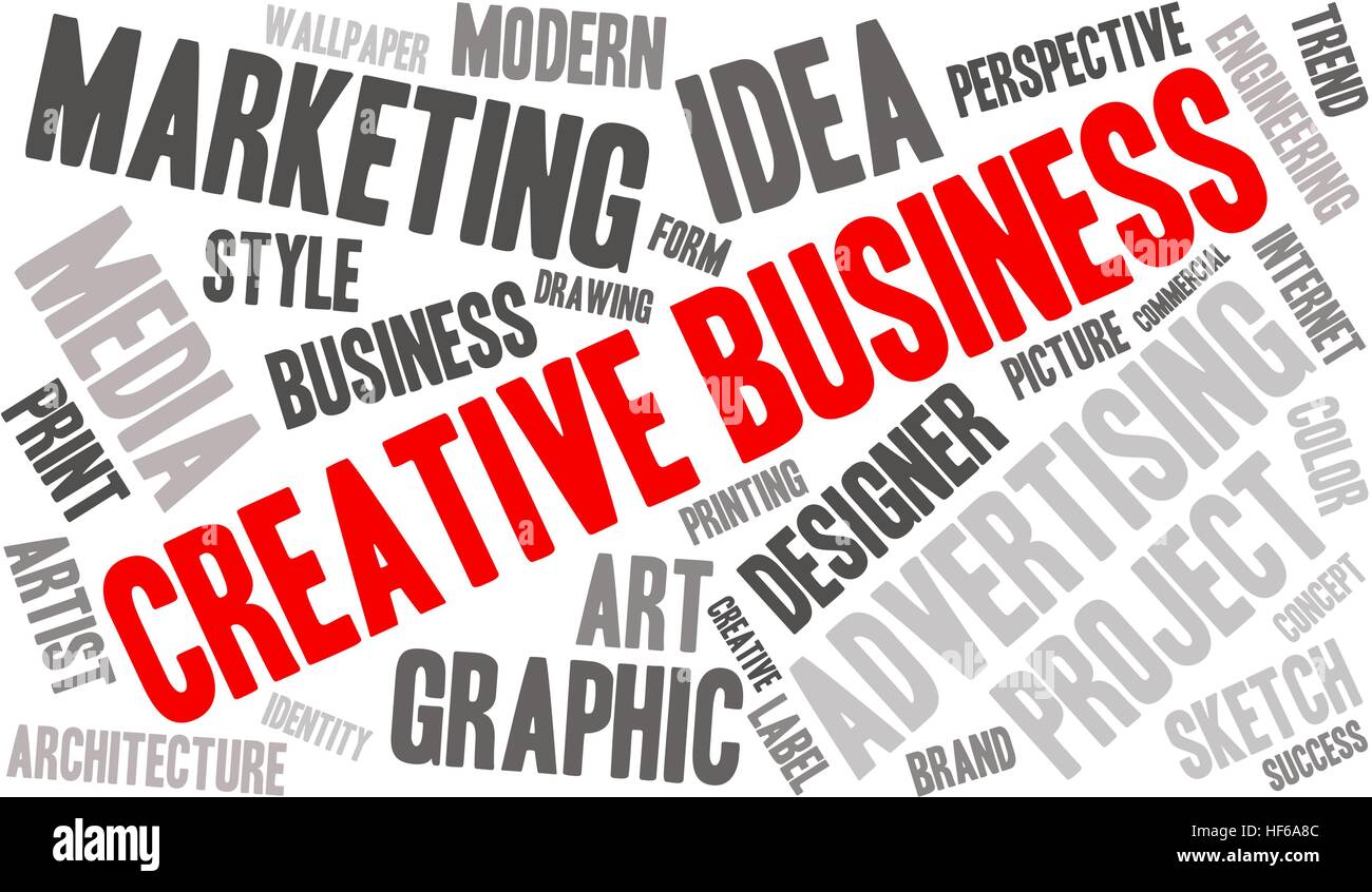 Creative Business word cloud on a white background Stock Vector Image ...